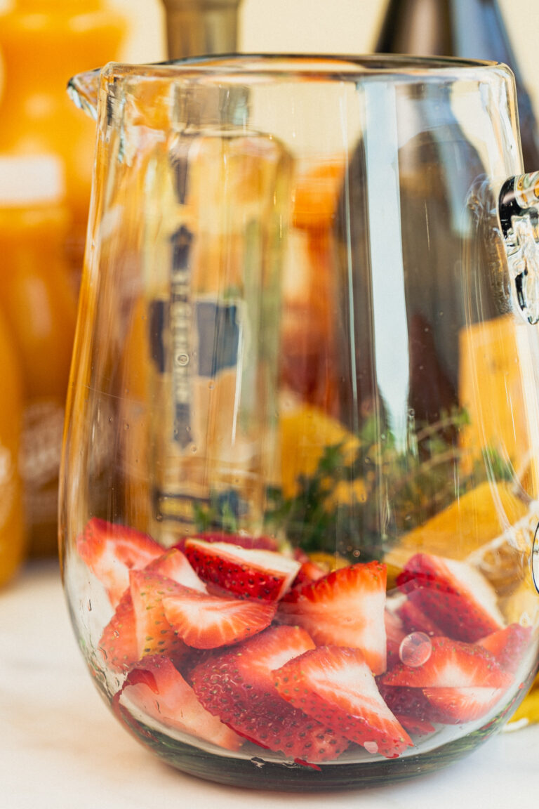 Mandarin & Strawberry Prosecco Sangria- Rustic Joyful Food