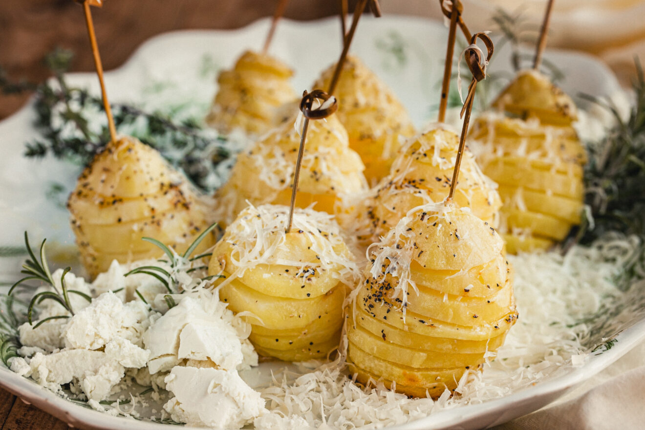 Roasted Idaho Potato Trees with Loads of Cheesy Snow