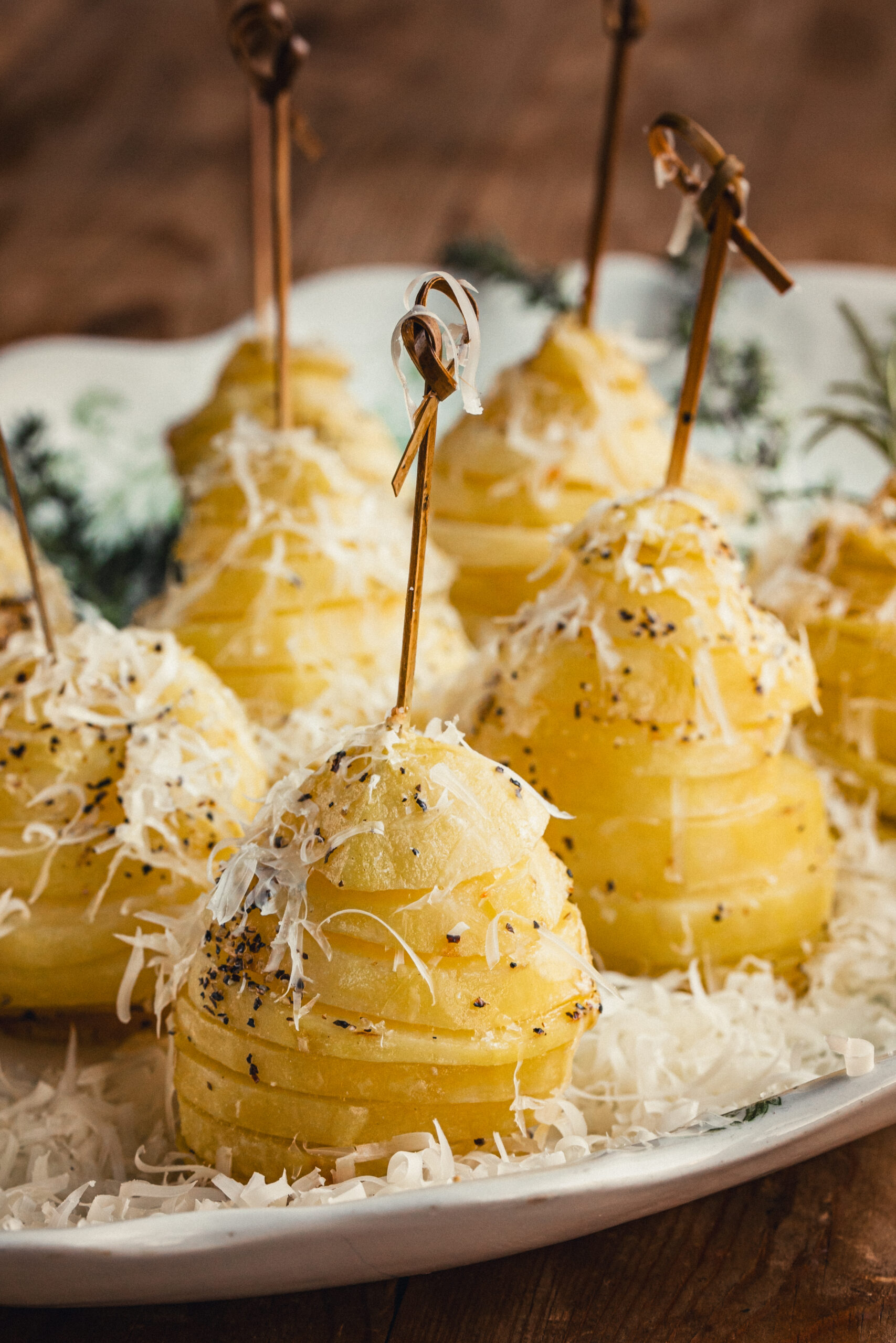 Roasted Idaho Potato Trees with Loads of Cheesy Snow